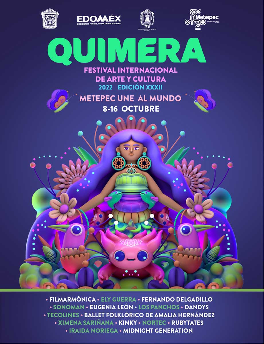 Inició la lluvia artística y cultural de Quimera 2022 en Metepec