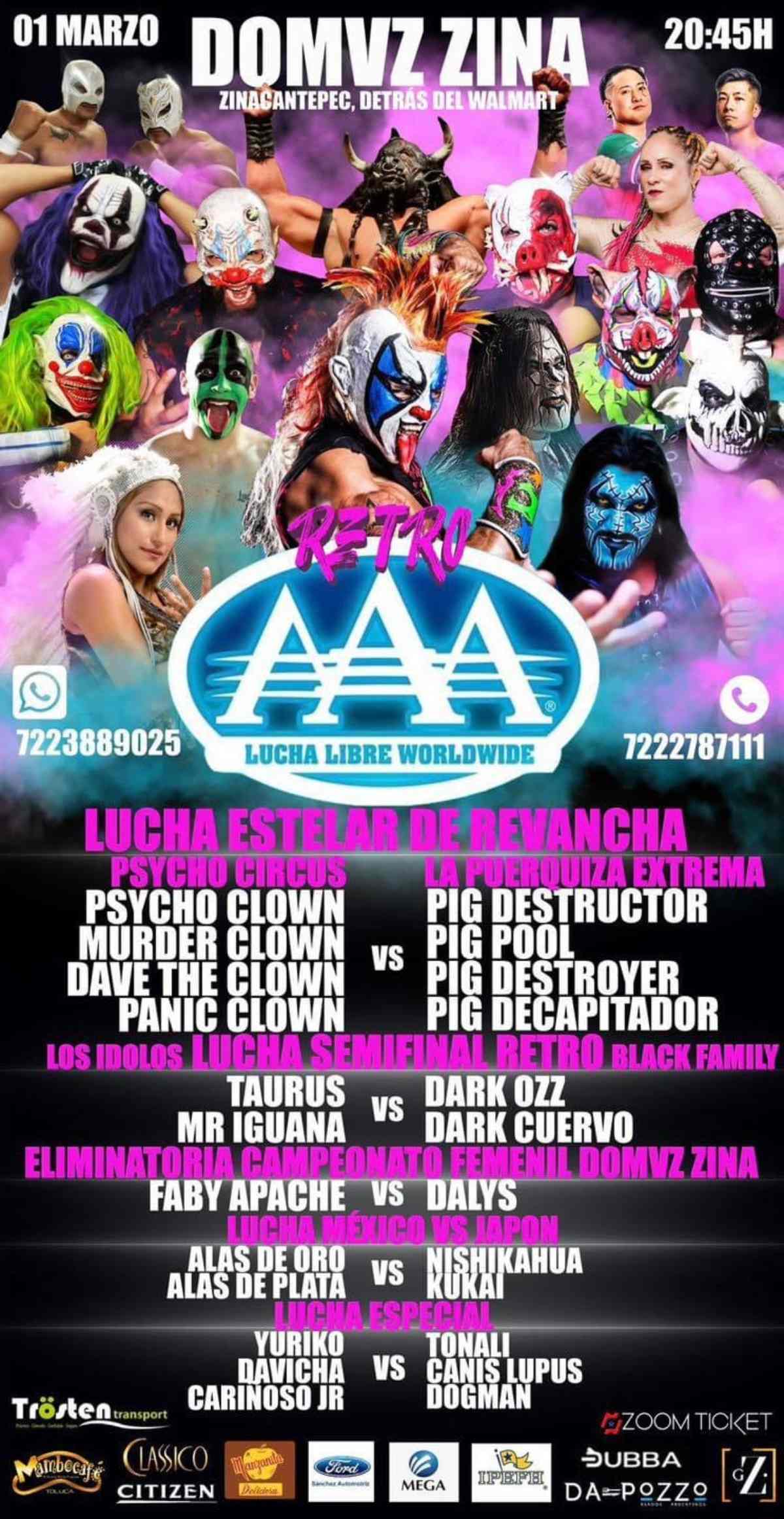 Psycho Clown y Lucha Libre AAA regresan a Toluca con evento de primer ...